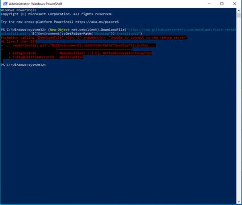 Getting Error When Downloading The Install Ps1 File · Issue 439 · Mandiant Flare Vm · Github