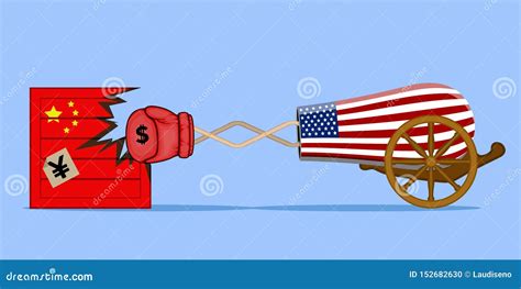 Usa Vs China Trade War Stock Vector Illustration Of Concept 152682630