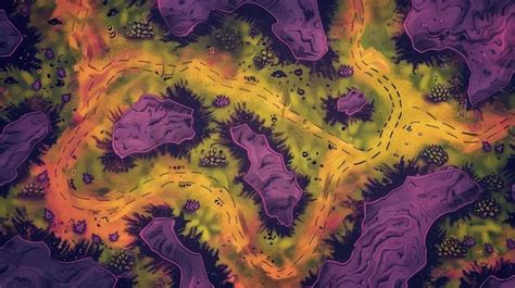 A Map With A Lot Of Lava Premium Ai Generated Image