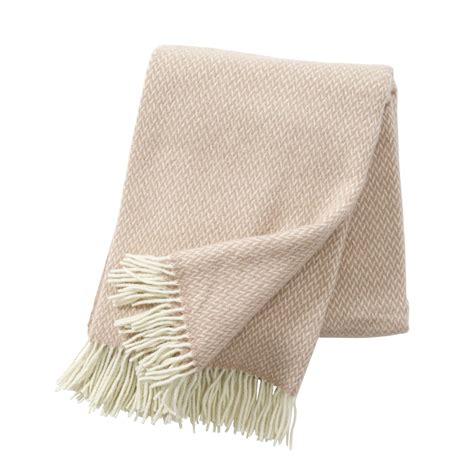 Klippan Yllefabrik Pulse Pledd Ull Nude