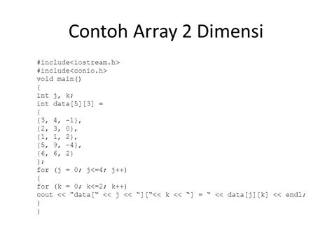 Contoh Array 2 Dimensi 53 Koleksi Gambar