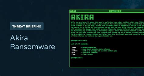 Pulsedive Blog Akira Ransomware Threat Briefing