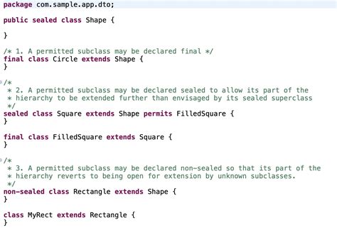 Programming For Beginners Java15 Sealed Classes