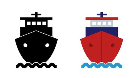 Premium Vector Ships Cruise Ship Vector Icon Ship Front View In Different Style Vector