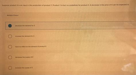 Solved Suppose Product X Is An Input In The Production Of