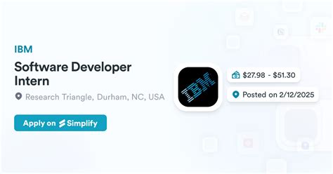 Software Developer Intern Ibm Simplify Jobs