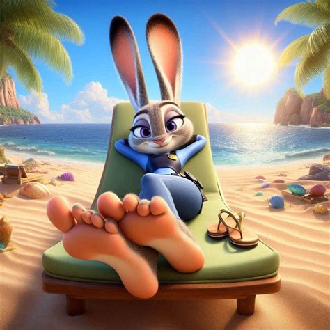 Ai Fanart Judy Hopps Beach Feet 15 By Thunderbirdfeetlover On Deviantart