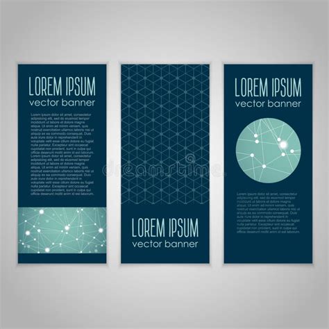 Banner Template With Network Connections Concept Stock Vector