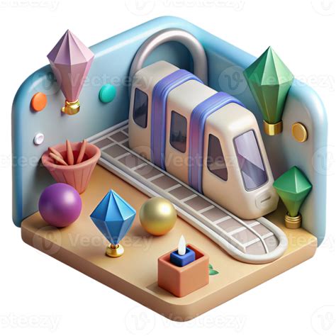Extraordinary Artistic Subway Map With Landmarks Cutout For City Orientation Premium 59110522 Png
