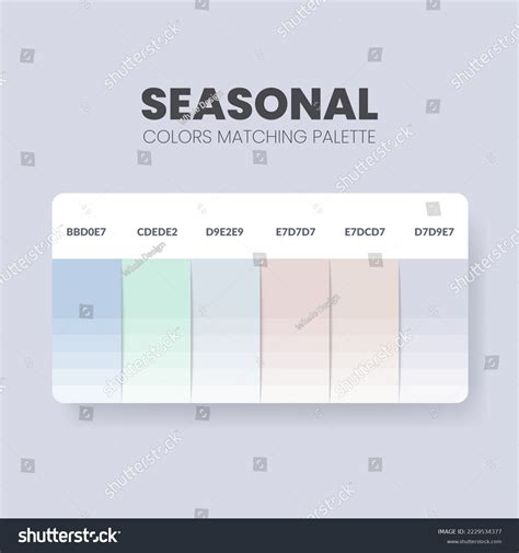 Color Palette Seasonal Colour Theme Collections Stock Vector Royalty Free 2229534377