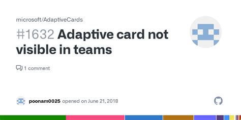 Adaptive Card Not Visible In Teams Issue Microsoft Adaptivecards Github