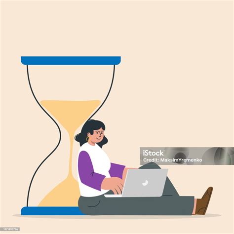 시간 관리 성공적인 결과 모니터링 및 작업 최적화를 위한 워크플로우 시간 및 품질 관리 개념에 대한 스톡 벡터 아트 및 기타