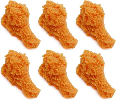 Hoypeyfiy 6 Pcs Artificial Chicken Legs Fake Fried Chicken