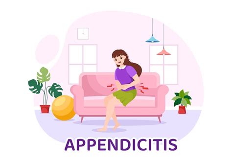 Appendizitis Illustration Mit Entzündung Des Blinddarms Und