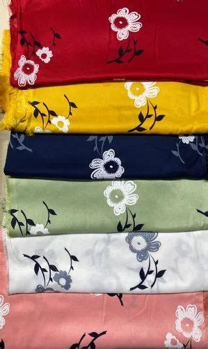 Reyon 52 Pik Mix Color Rayon Print Fabrics Weight 15 Kg Width 56