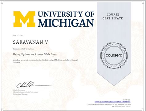 Saravanan V On Linkedin Python Programming Universityofmichigan Coursera Lifelonglearning