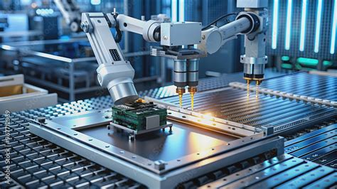 Robotic Process For Manufacturing Chip And Processor Components Robot Automation Technology