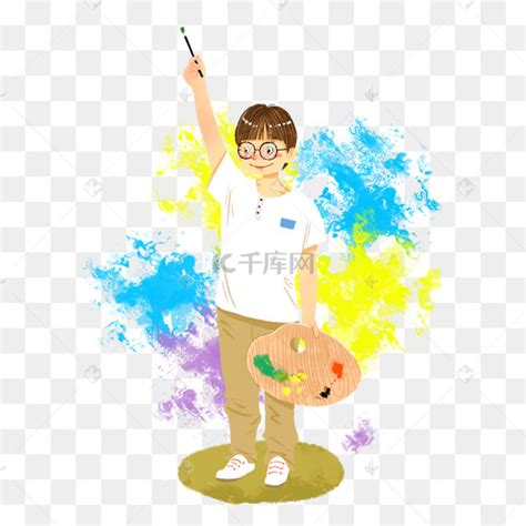 小画家卡通人物图片 小画家卡通人物图片素材免费下载 千库网