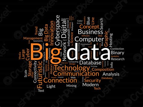 Word Cloud Background Concept For Big Data Internet Technology Network Stock Vector