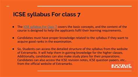PPT ICSE Syllabus For Class 7 PowerPoint Presentation Free Download ID 11344905