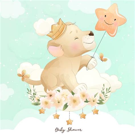 شیر کوچولو ناز بامزه کارتونی کارتونی طرح تصویرسازی لایه باز وکتور عکس با کیفیت و وکتور لایه باز