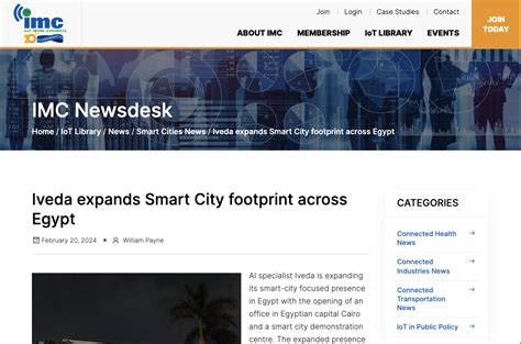 Iveda Expands Smart City Footprint Across Egypt Iveda Ai Video Smart Sensors Iot Solutions
