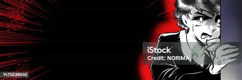 70 년대 Shoujo 만화에서 검은 머리와 자연스러운 파마를 가진 아름다운 소년의 흑백 그림 배신에 벽의 균열을 통해 화를 내며 노려보고 만화 스타일에 대한 스톡 벡터