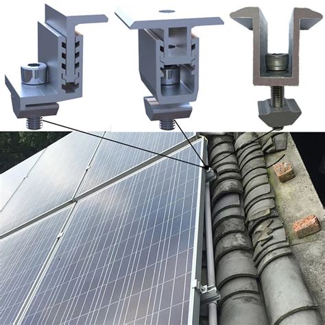 Solar Panel Pv Bracket Roof Adjustable For 19mm 55mm Framed End Mid