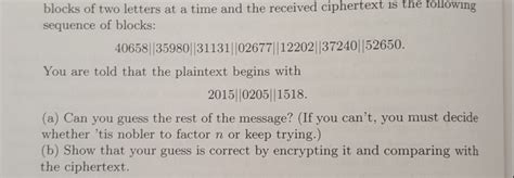 Solved 17 Sometimes When Decrypting A Message A