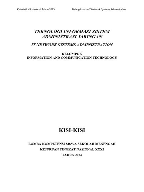 kisi kisi it network systemedit pdf computer network server