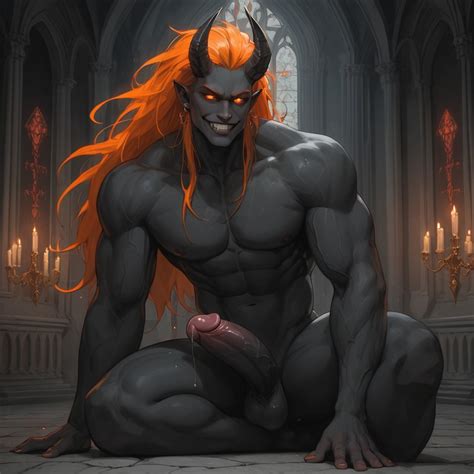 Rule 34 Ai Generated Black Body Black Skin Demon Devilworship Glowing