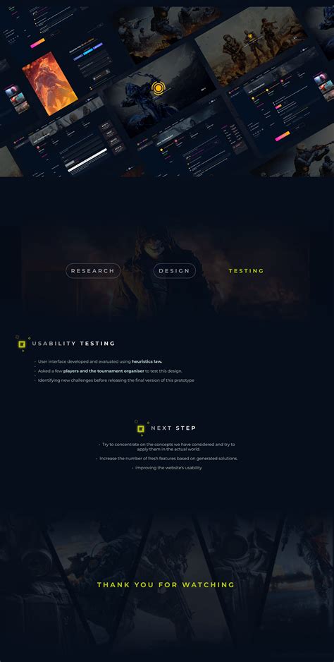Esport Tournament Organizing Platform UX UI Design Behance