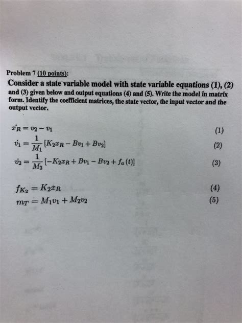Solved Problem 7 10 Points Consider A State Variable