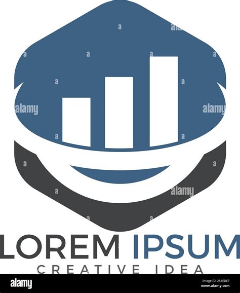 Hexagon Finance Logo Design Business Analytics Chart Symbol Stock