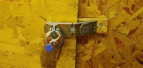 An Abus Diskus Padlock I Installed The Thin Plywood Door Could Still Be Pried Open With A