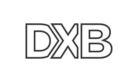 Dxb Logo Design Template With Strong And Modern Bold Text Initial Based