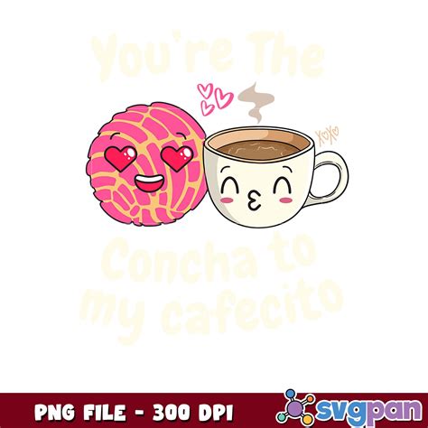 Cute Concha And Coffee Design For Png Download Perfect For Ts Svgpan