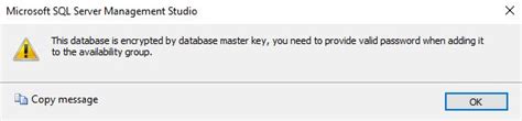 Sql Server Always On Error This Database Is Encrypted By Database