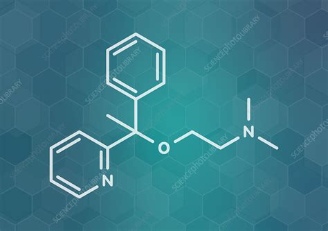 Doxylamine Antihistamine Drug Molecule Illustration Stock Image F028 2621 Science Photo
