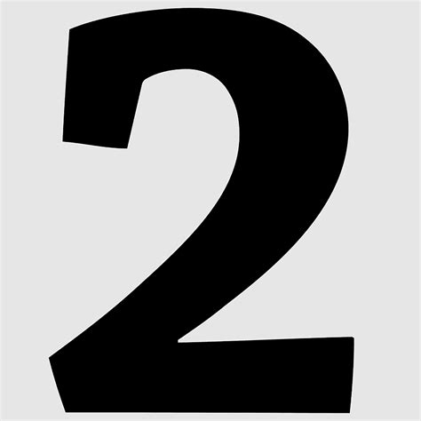 Number 2 Numbers 2 Number Monochrome Black Black And White