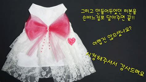 강아지웨딩드레스만들기 강아지옷만들기 Dog Wedding Dresses Youtube
