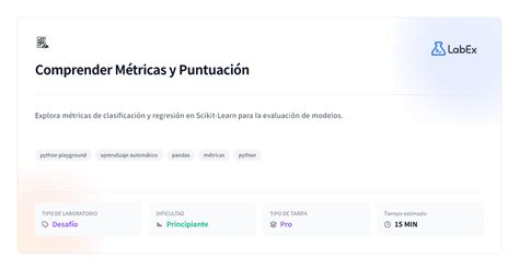 Comprender Métricas Y Puntuación Labex