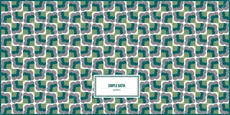 Premium Vector Simple Batik Pattern With Retro Color Style
