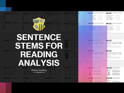 Sentence Stems For Reading Analysis Teaching Resources