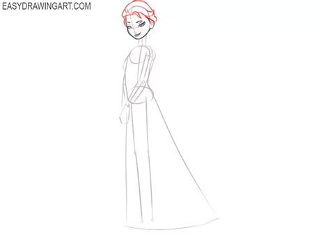How To Draw Elsa From Frozen Fever Printable Step By Step
