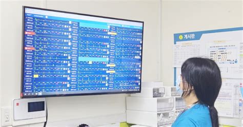 병실 밖에서 모니터링대웅제약 인천백병원에 씽크 공급