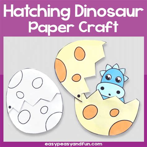 Dinosaur Hatching From Egg Template