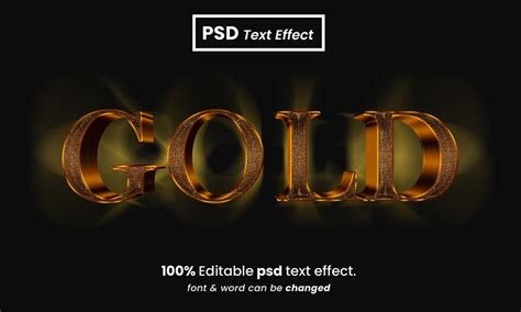 Premium Psd Gold Reflection 3d Editable Premium Gold Text Effect