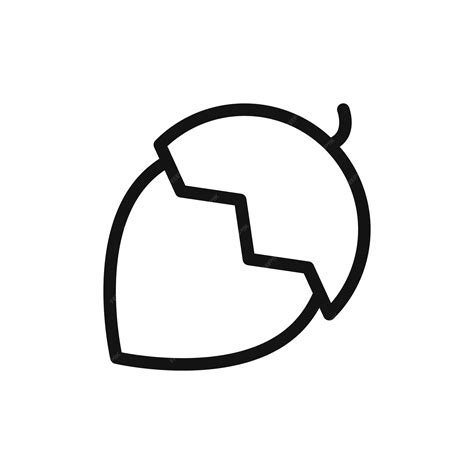 Premium Vector Hazel Nut Icon Symbol On White Background
