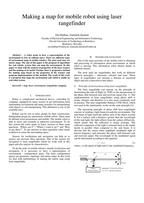 Pdf Making A Map For Mobile Robot Using Laser Rangefinder